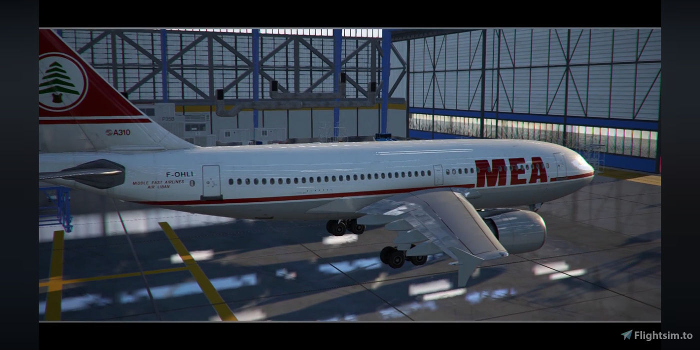 Middle East Airlines MEA A310 livery for iniBuilds A310 MSFS 2020 for Microsoft Flight Simulator ...