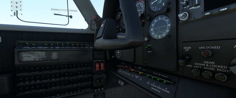 Milviz C310R Clean black cockpit for Microsoft Flight Simulator | MSFS