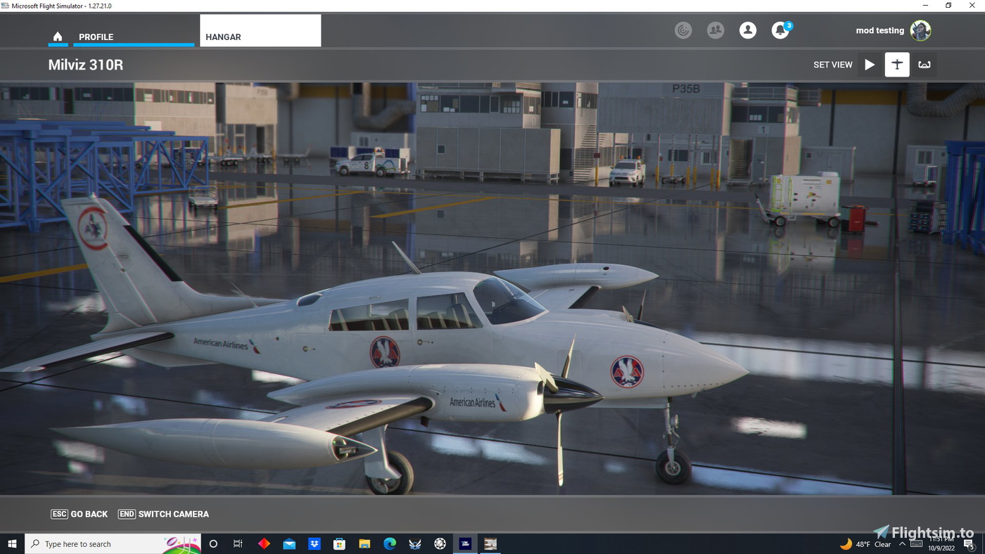 Milviz Cessna 310R American Airlines for Microsoft Flight Simulator | MSFS