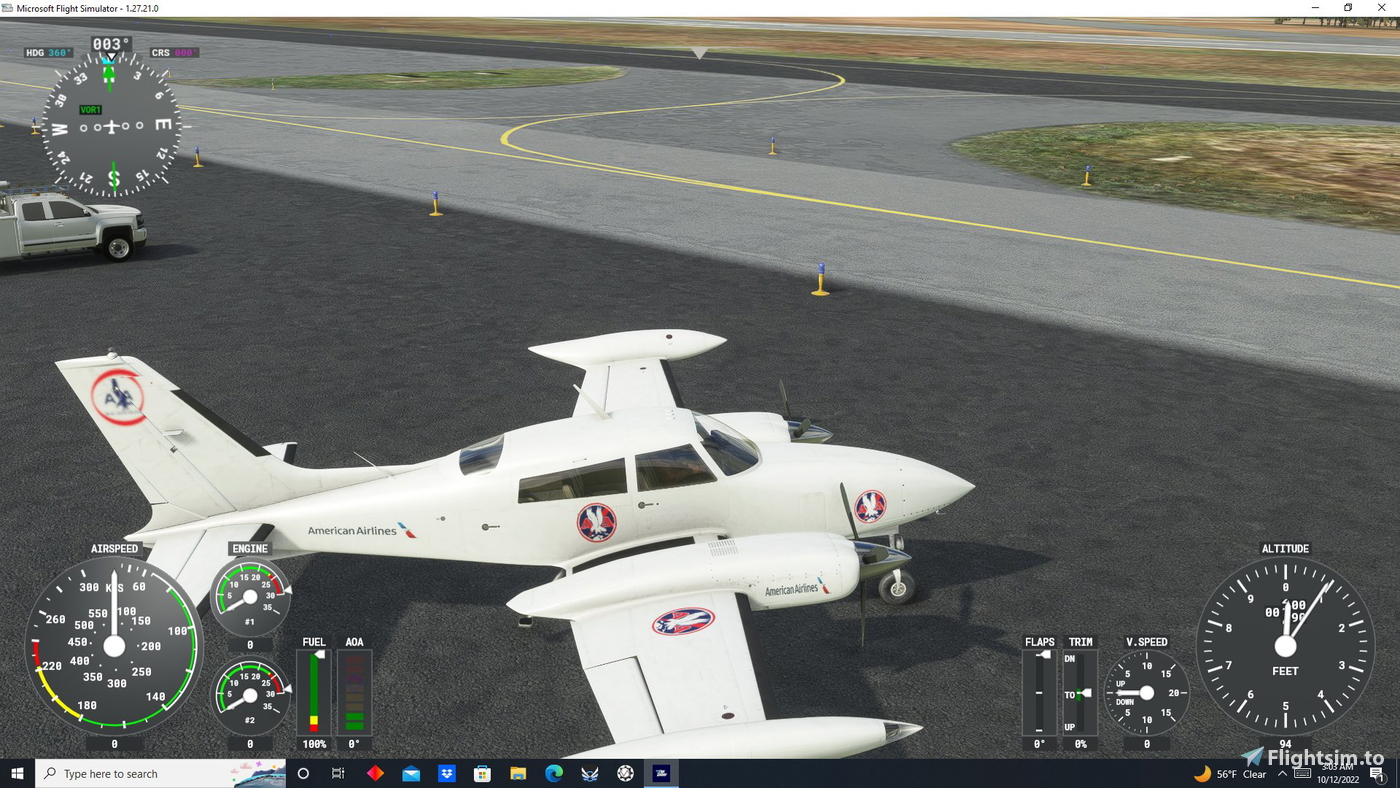 Milviz Cessna 310R American Airlines for Microsoft Flight Simulator | MSFS