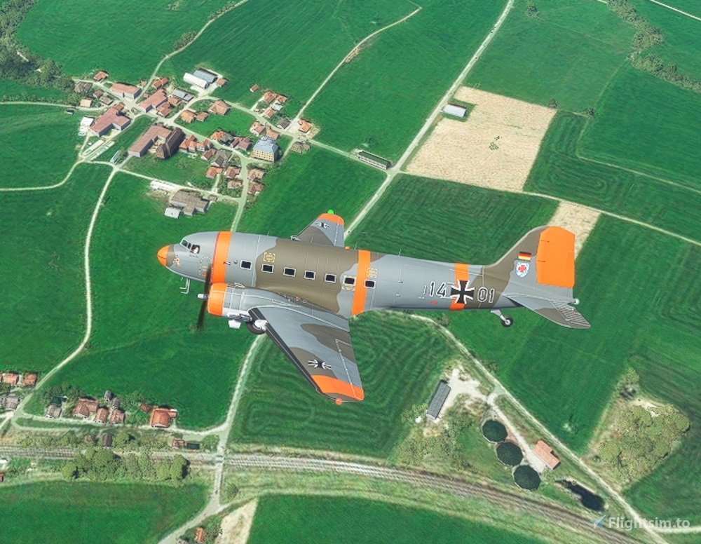 MS C_47D Luftwaffe 14+01 for Microsoft Flight Simulator | MSFS