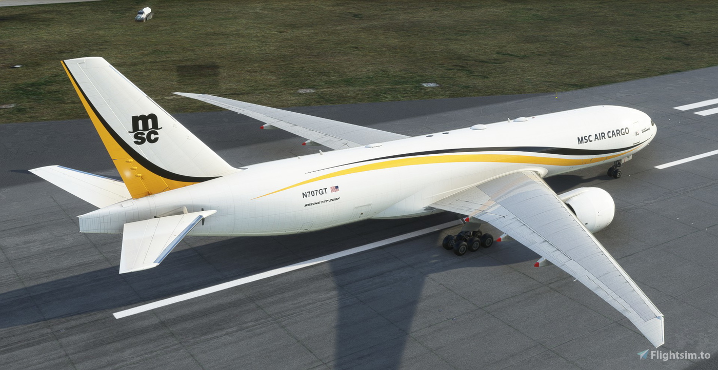 MSC Air Cargo "N707GT" CaptainSim 777-200F for Microsoft Flight Simulator | MSFS