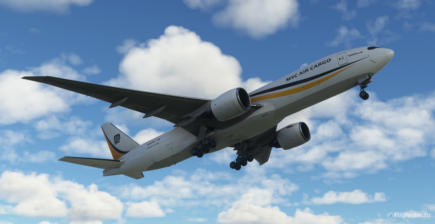 MSC Air Cargo "N707GT" CaptainSim 777-200F за Microsoft Flight ...