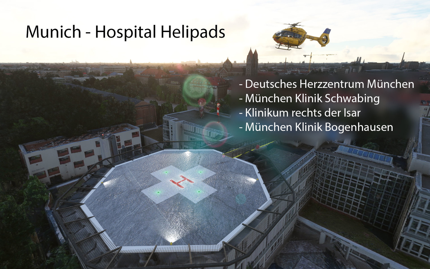 Munich Hospital Helipads for Microsoft Flight Simulator | MSFS