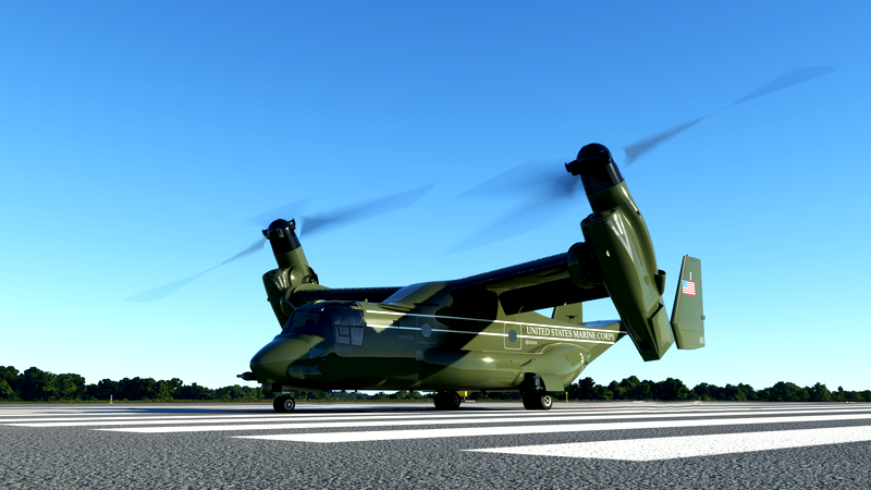 MV-22B Osprey Marine One repaint for Microsoft Flight Simulator | MSFS