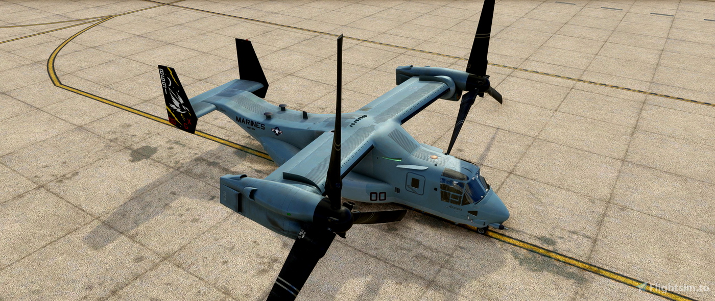 MV-22B Osprey USMC VMMT-204 Raptors für Microsoft Flight Simulator | MSFS