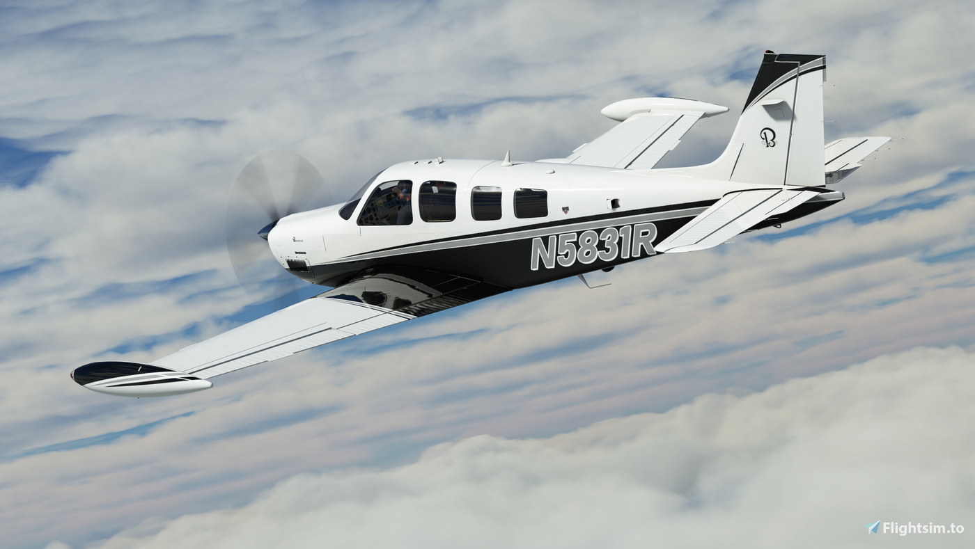 N5831R+Dynamic Reg Black Square Bonanza for Microsoft Flight Simulator ...