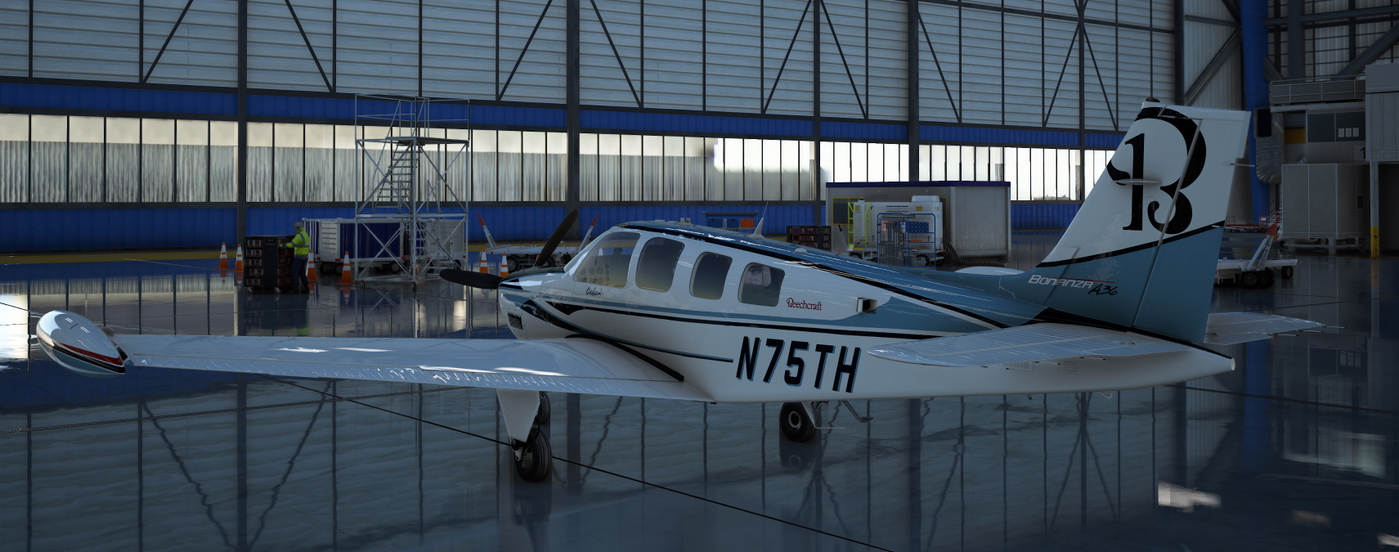 N75TH For Black Square Analogue Bonanza para Microsoft Flight Simulator ...