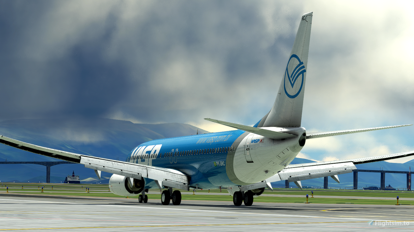Blue Vasp Viação Aérea São Paulo Pr Src 8k Resolution Pmdg 737
