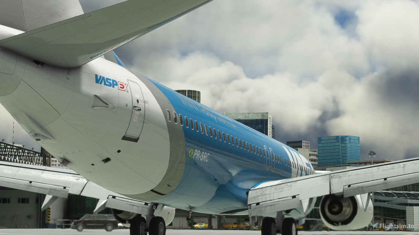 BLUE VASP Viação Aérea São Paulo - (PR-SRC) - 8k-resolution - PMDG 737 ...