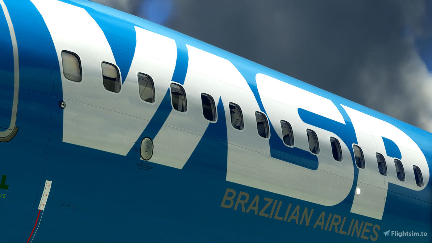 Blue Vasp Viação Aérea São Paulo Pr Src 8k Resolution Pmdg 737