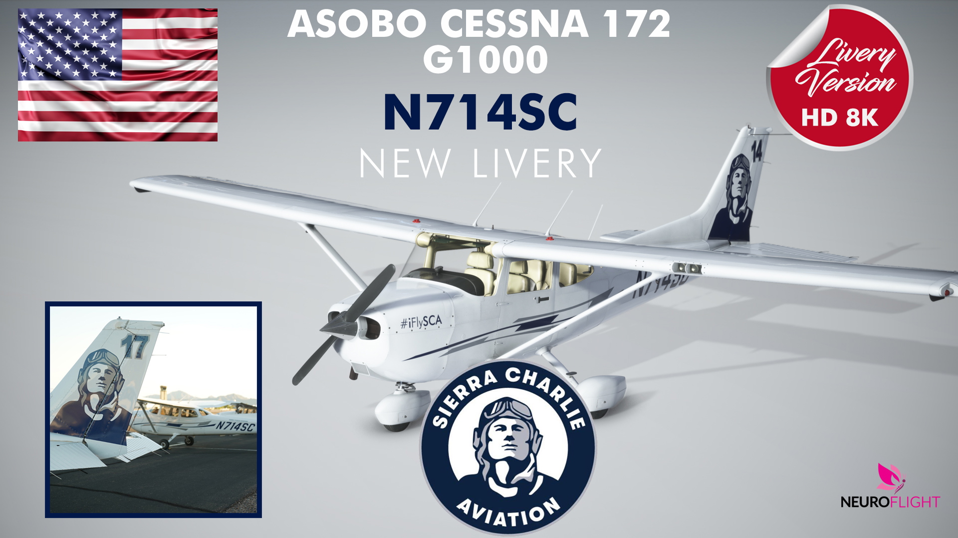 Newest Sierra Charlie Aviation livery for Asobo Cessna 172 G1000 ...