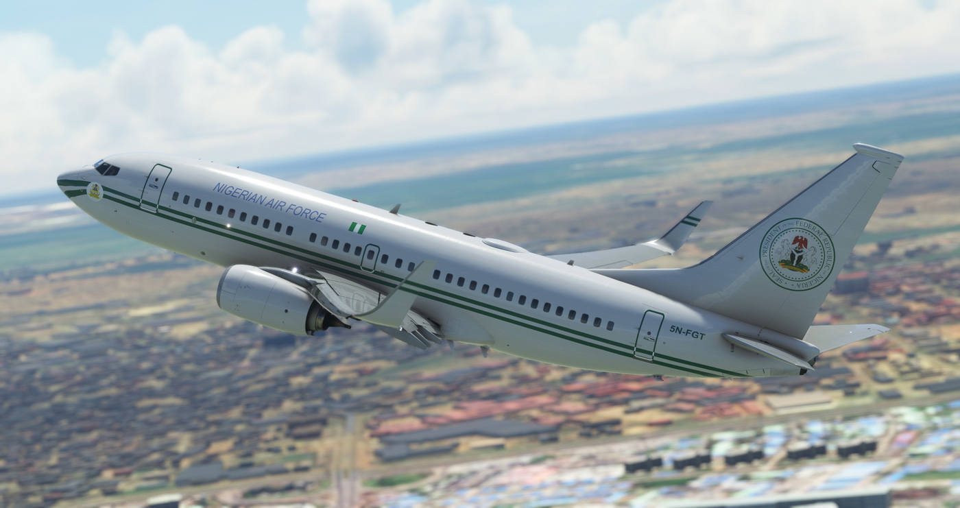 Nigerian Air Force | 5N-FGT | PMDG B737-BBJ 对于 Microsoft Flight ...