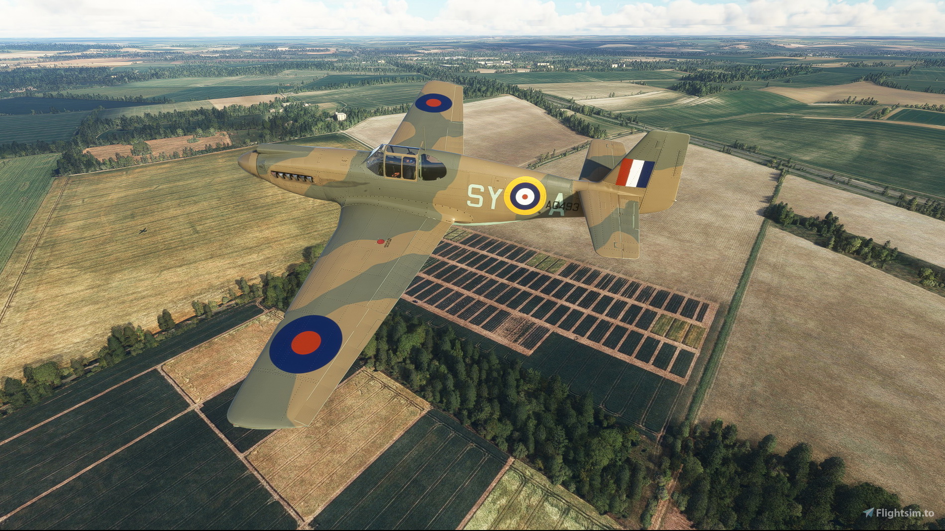 North American P-51A RAF AG493 SY-A 613 Sqn for Microsoft Flight ...