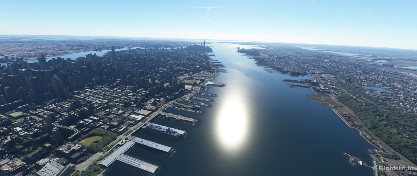 NYC New York City metro area water and trees for Microsoft Flight ...