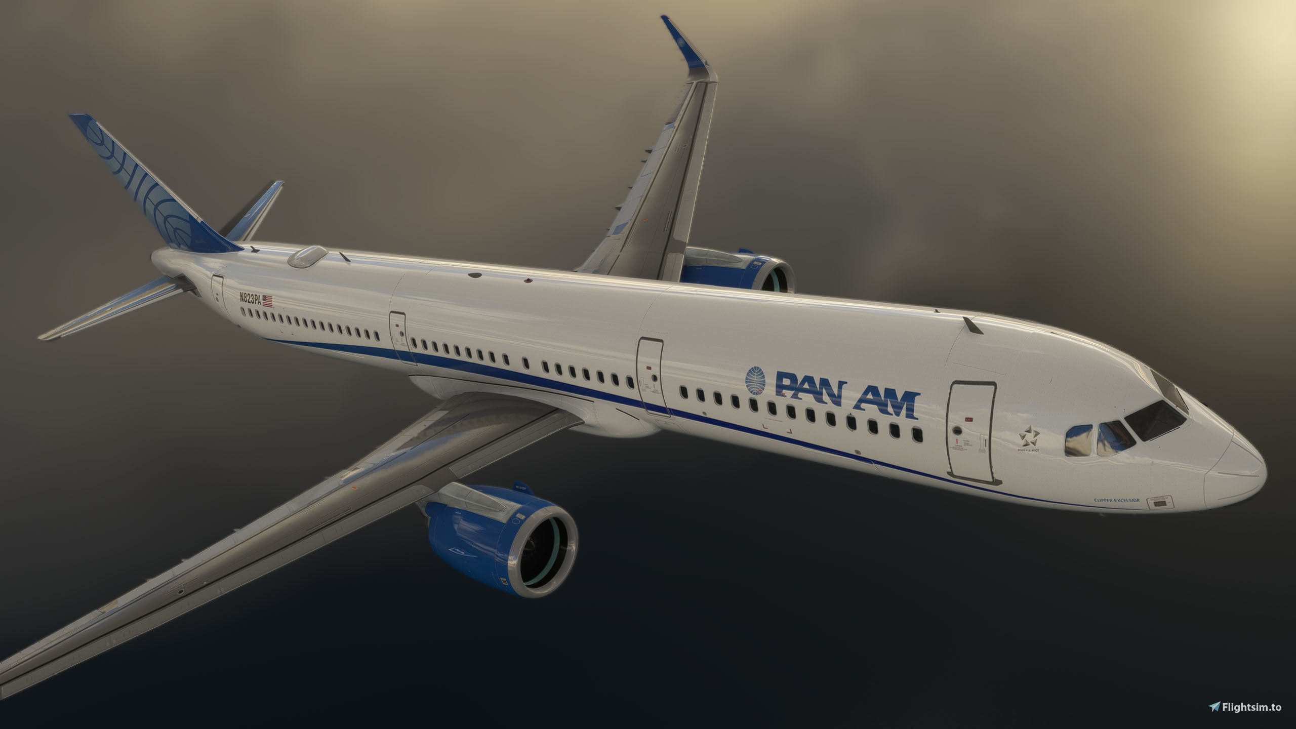 Pan Am 2023 Fictional Livery (LatinVFR A321neo series) - MSFS Add-on ...