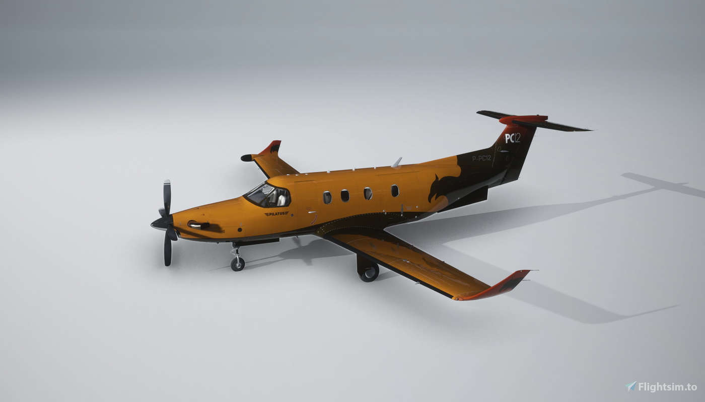 PC12 | Dark Orange Scheme for Microsoft Flight Simulator | MSFS