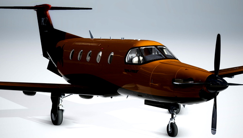 PC12 | Dark Orange Scheme for Microsoft Flight Simulator | MSFS