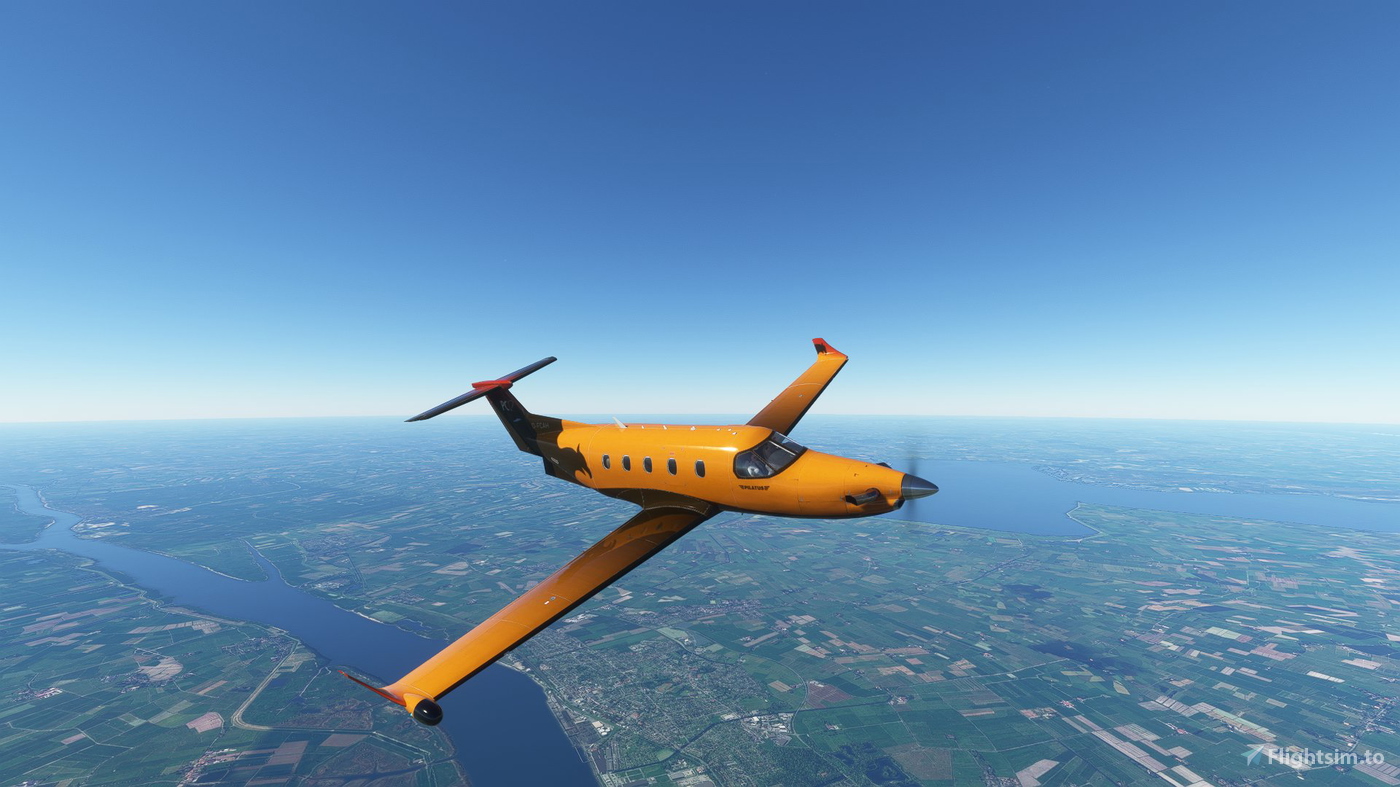 PC12 | Dark Orange Scheme for Microsoft Flight Simulator | MSFS