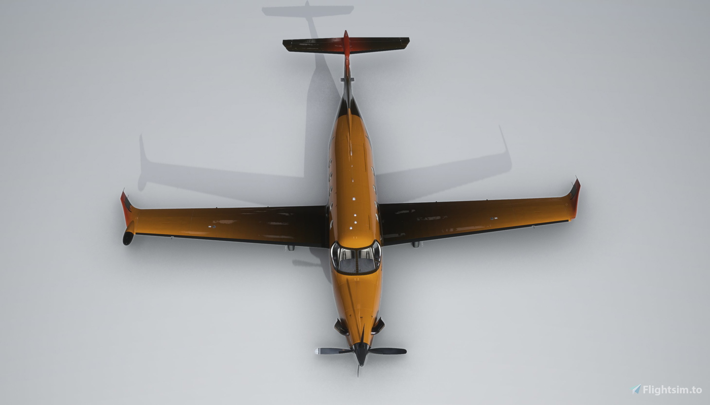 PC12 | Dark Orange Scheme for Microsoft Flight Simulator | MSFS