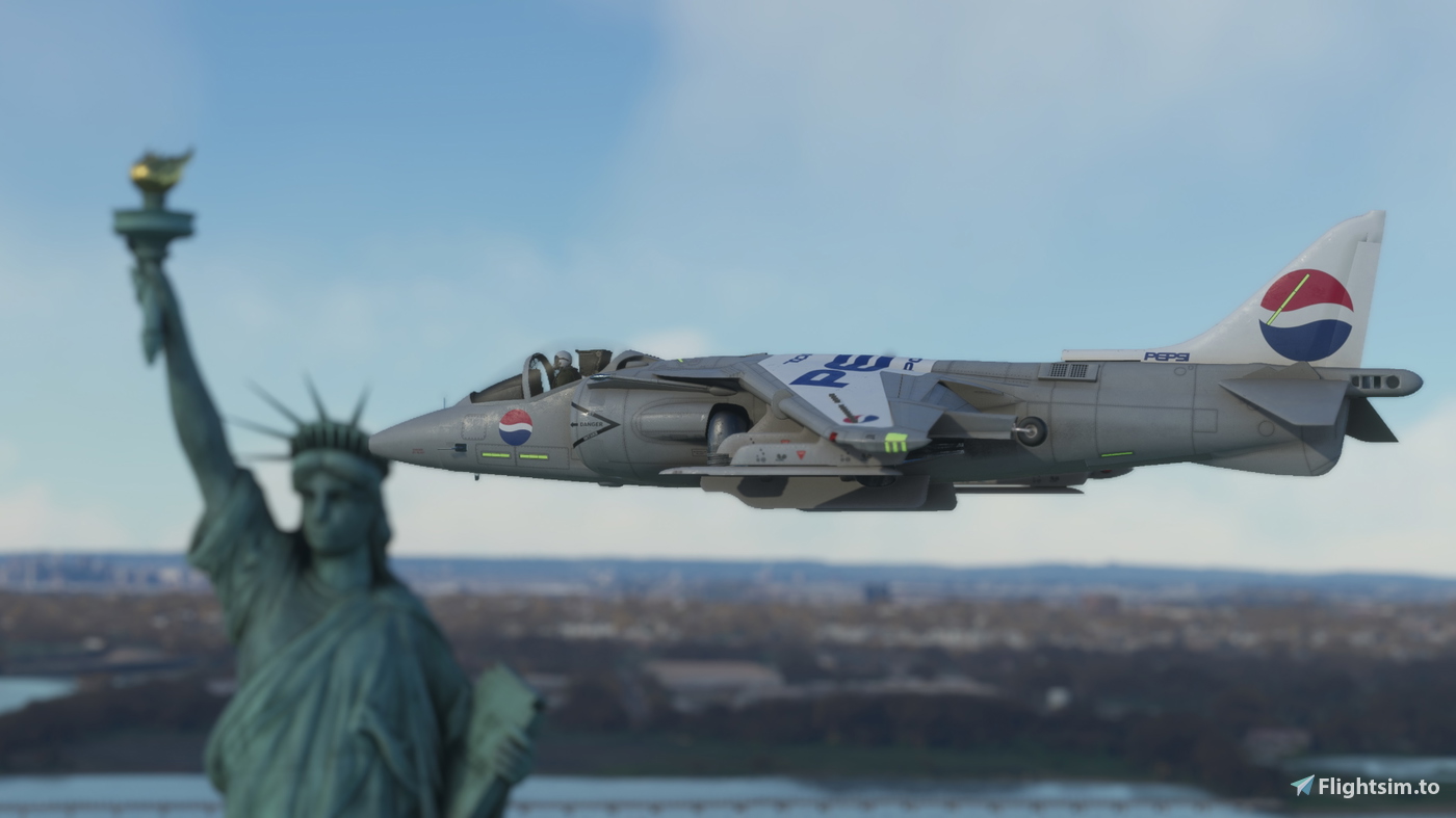 Pepsi Points Harrier AV8B for Microsoft Flight Simulator | MSFS