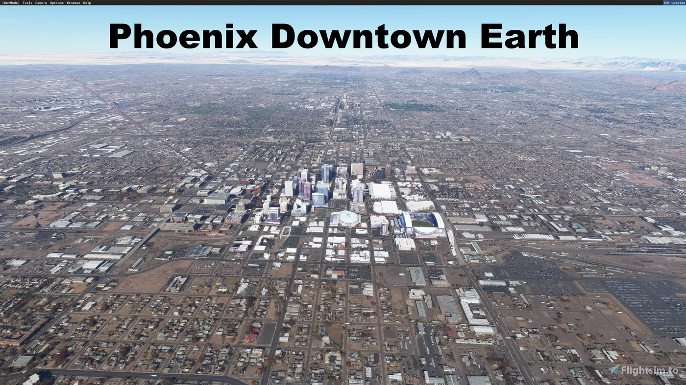 Phoenix, AZ Area Night Lights and Earth for Microsoft Flight Simulator ...