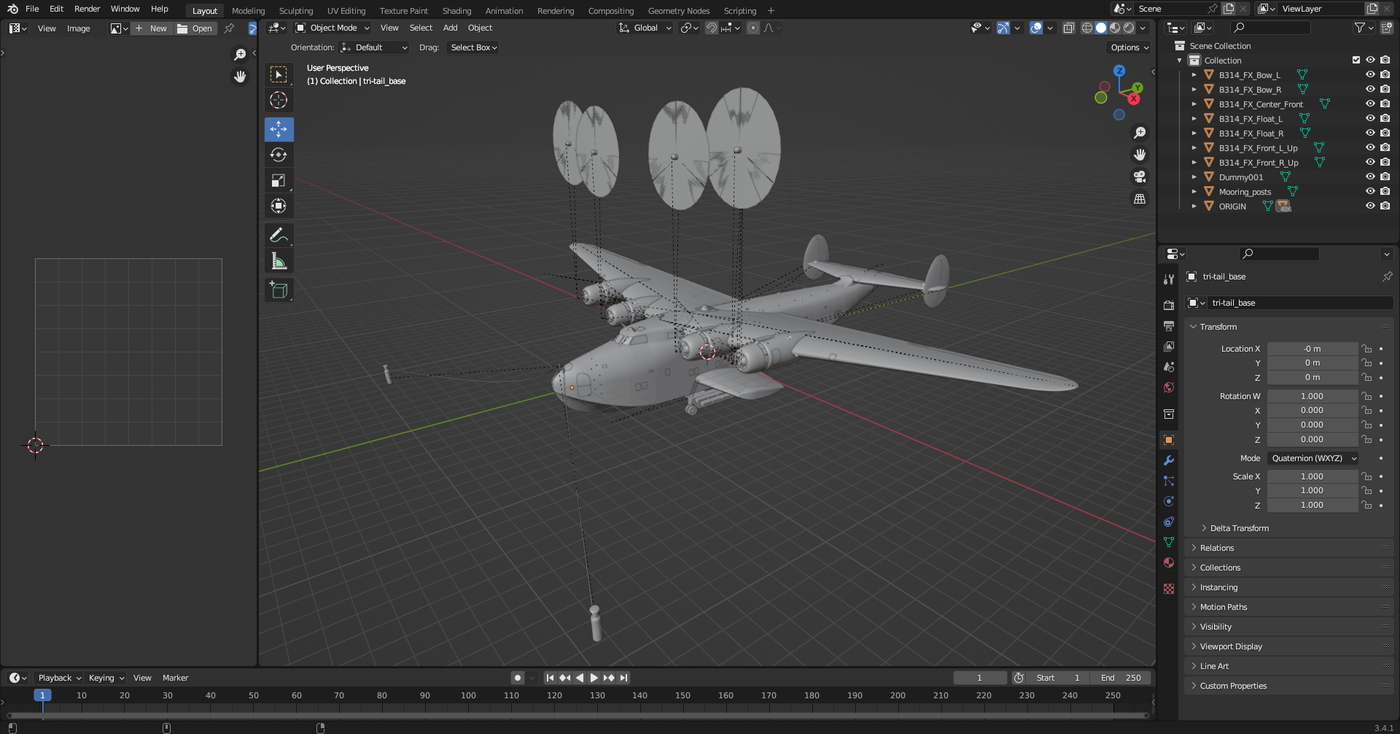 PILOT’S FSG – Boeing B314 – The Clipper (Double Tail) Paintkit. Blender ...