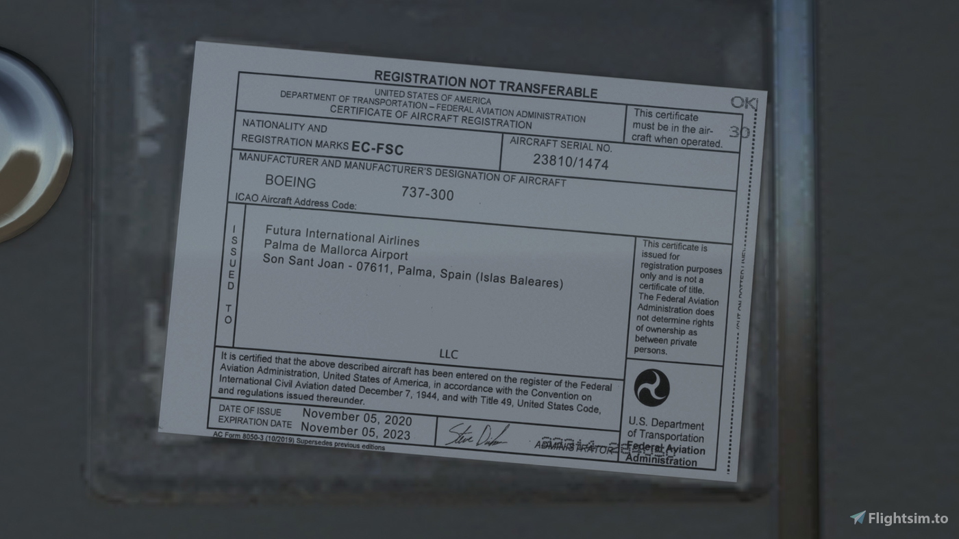 PMDG 737-600 Futura International (EC-FSC) for Microsoft Flight ...