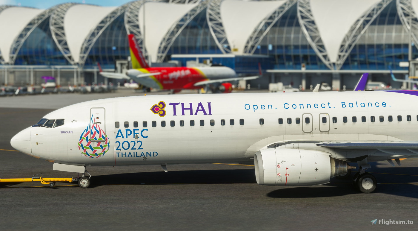 PMDG B737-800 | Thai Airways Intl - APEC 2022 THAILAND | HS-TDL for Microsoft Flight Simulator ...