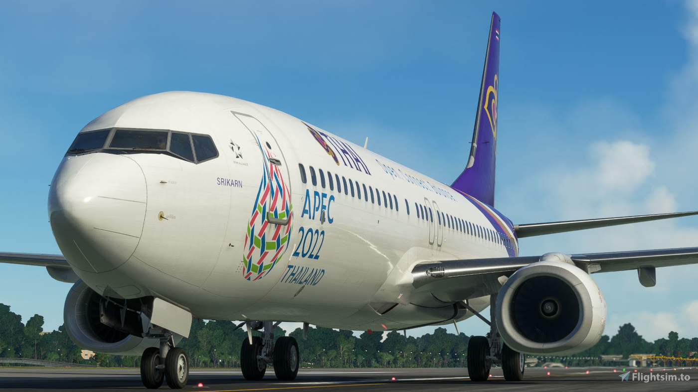 PMDG B737-800 | Thai Airways Intl - APEC 2022 THAILAND | HS-TDL for Microsoft Flight Simulator ...