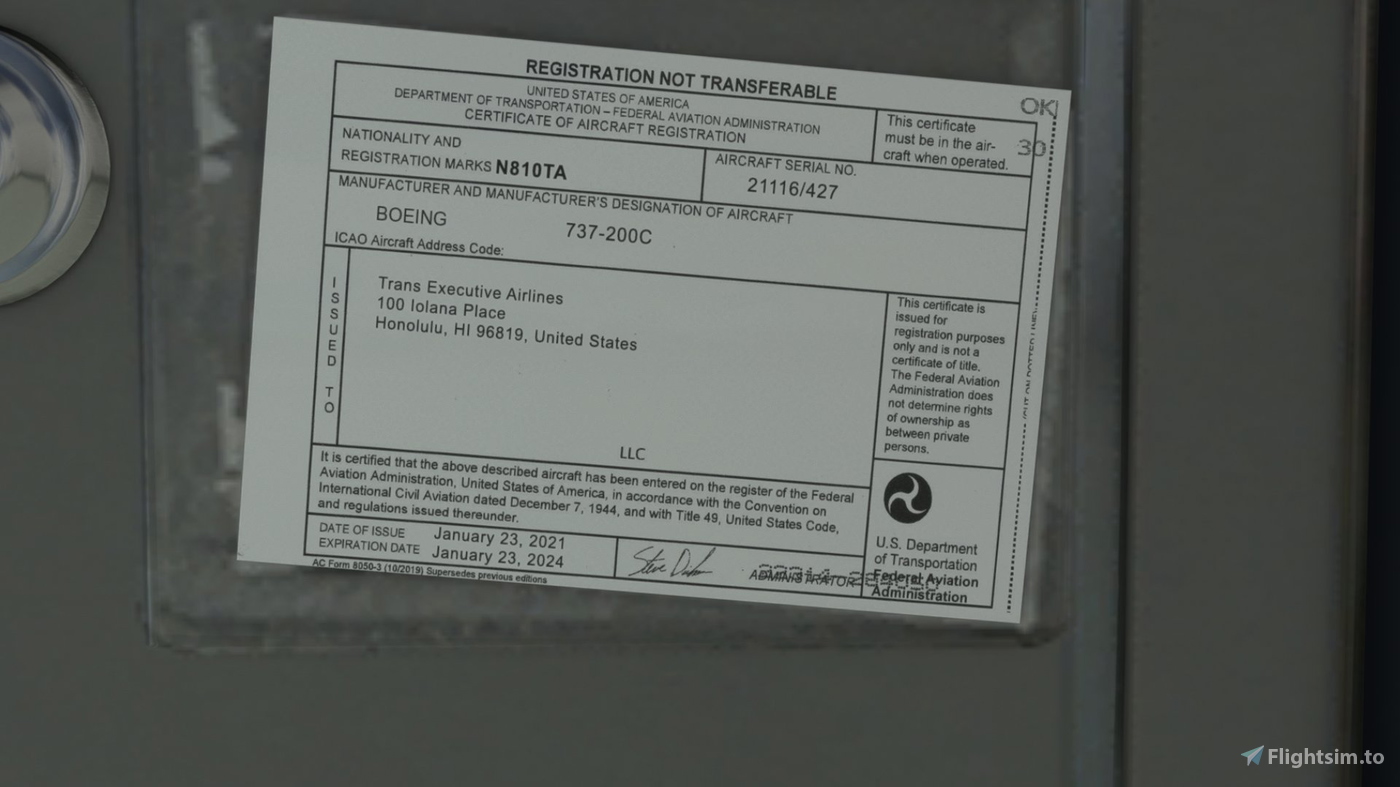 PMDG 737-600 Transair (N810TA) for Microsoft Flight Simulator | MSFS