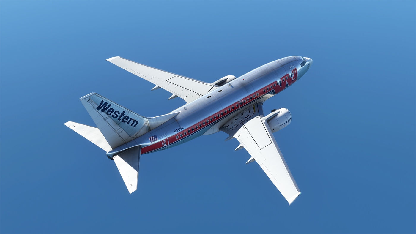 PMDG 737-600 Western Airlines (N302WA) Classic Chrome (Weathered) for ...