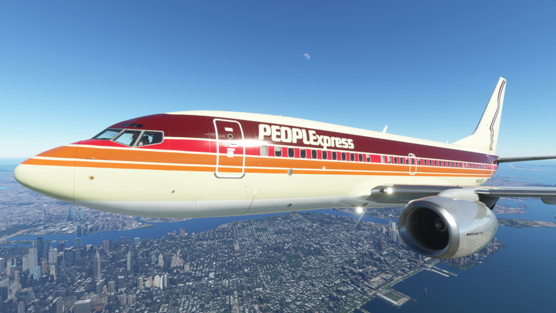 PMDG 737-700 w/ cabin People Express (N411PE) for Microsoft Flight ...