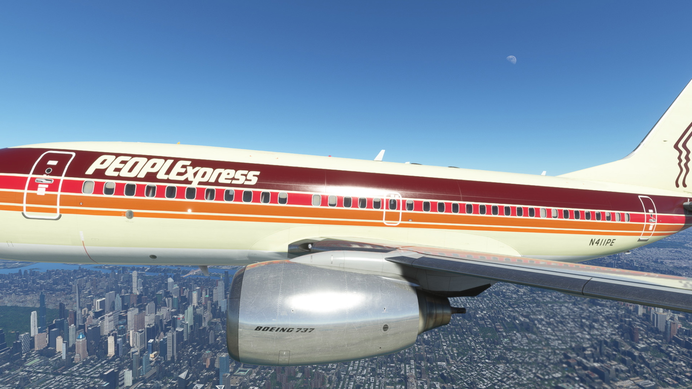 PMDG 737-700 w/ cabin People Express (N411PE) for Microsoft Flight ...