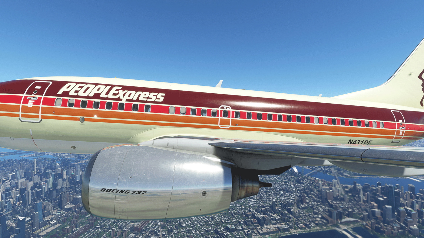 PMDG 737-600 w/ cabin People Express (N431PE) pro Microsoft Flight ...
