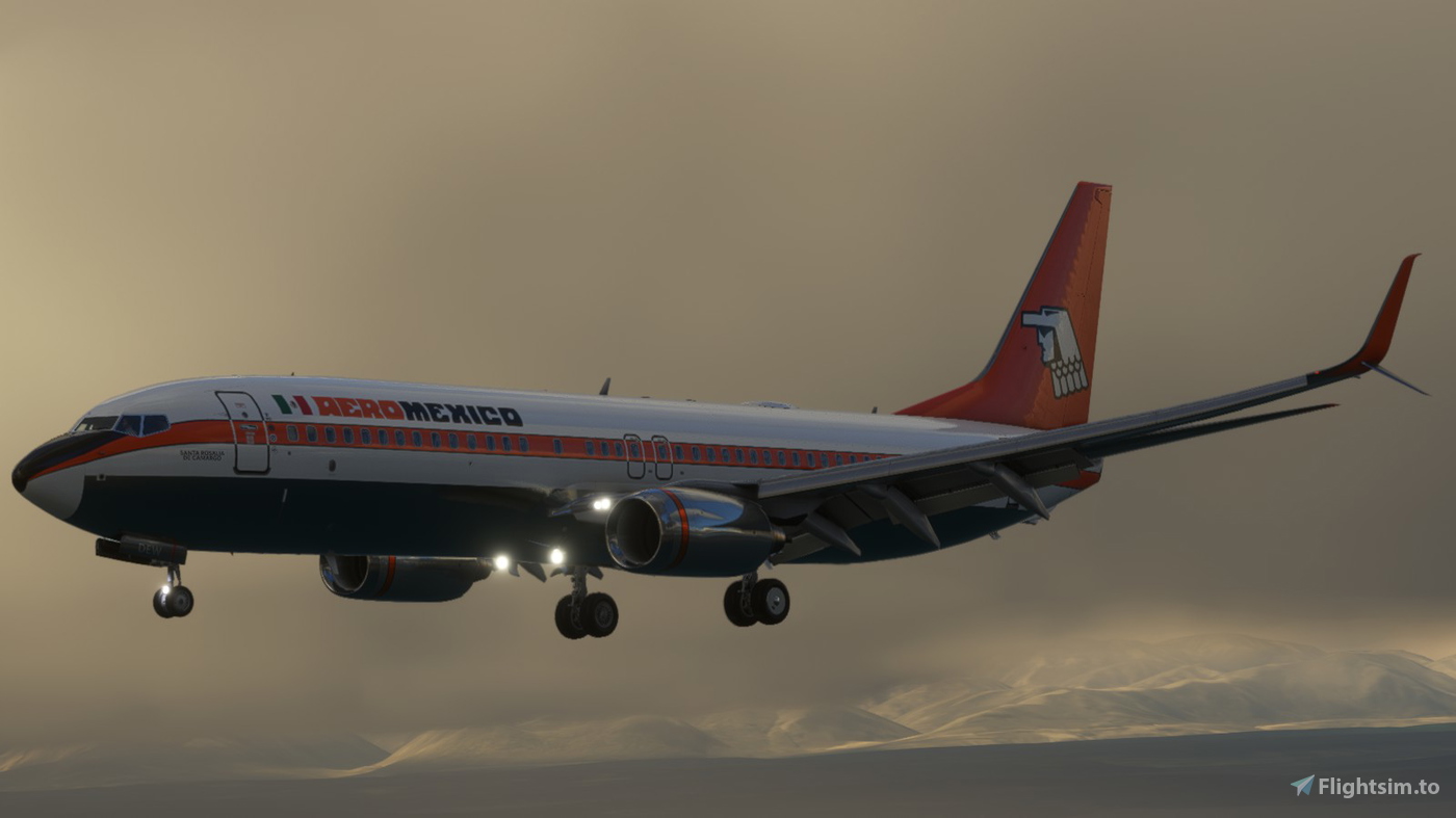 PMDG 737-800 AeroMexico (XA-DEW - Fictional 70s Livery) for Microsoft ...