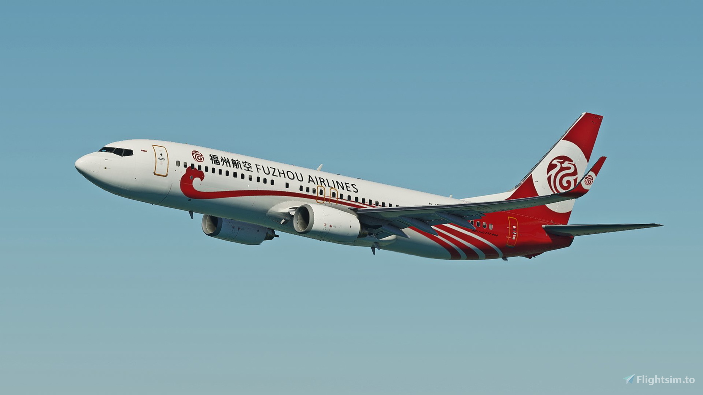 PMDG 737-800 Fuzhou Airlines 福州航空 B-1348 8K for Microsoft Flight ...
