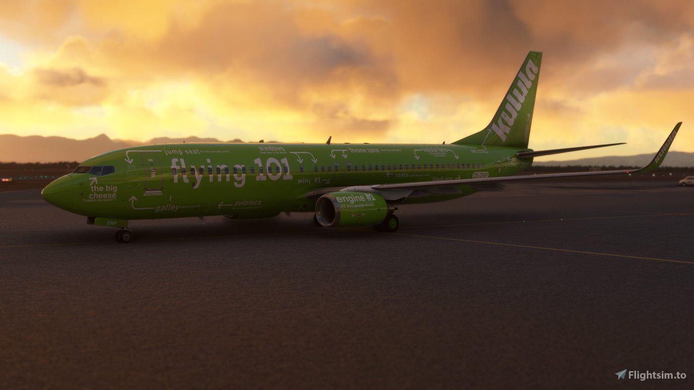 PMDG 737-800 Kulula Airlines ZS-ZWP "Flying 101" for Microsoft Flight ...
