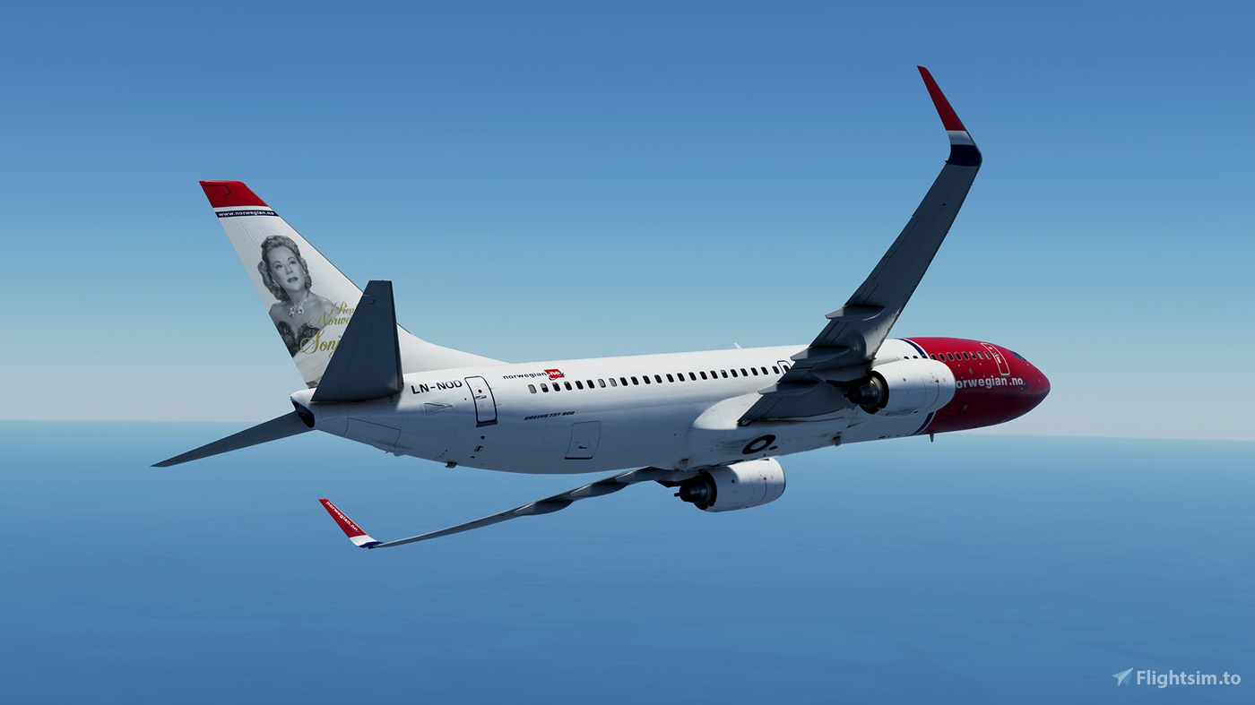 PMDG 737-800 Norwegian Air Shuttle (LN-NOD - 2012 - Sonja Henie) for Microsoft Flight Simulator ...