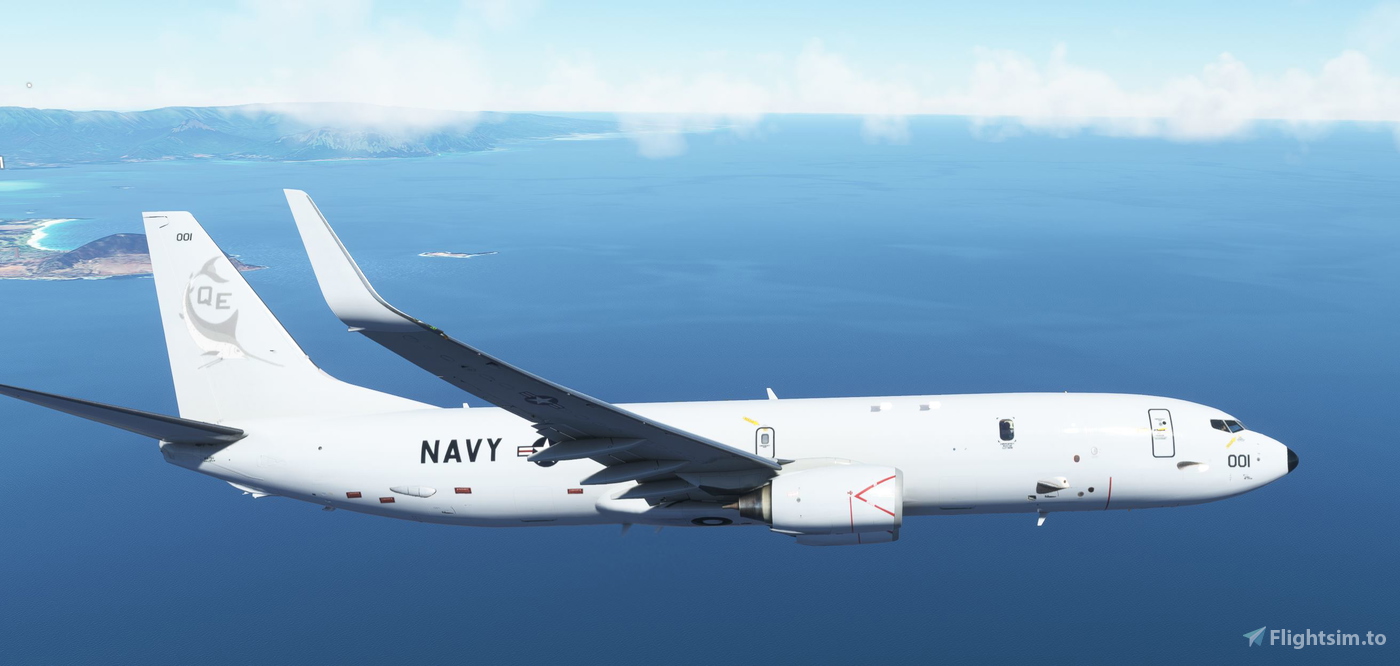 PMDG 737-800 P-8A of the Fighting Marlin's VP-40 of NAS Whidbey Island, WA (traditional in low ...