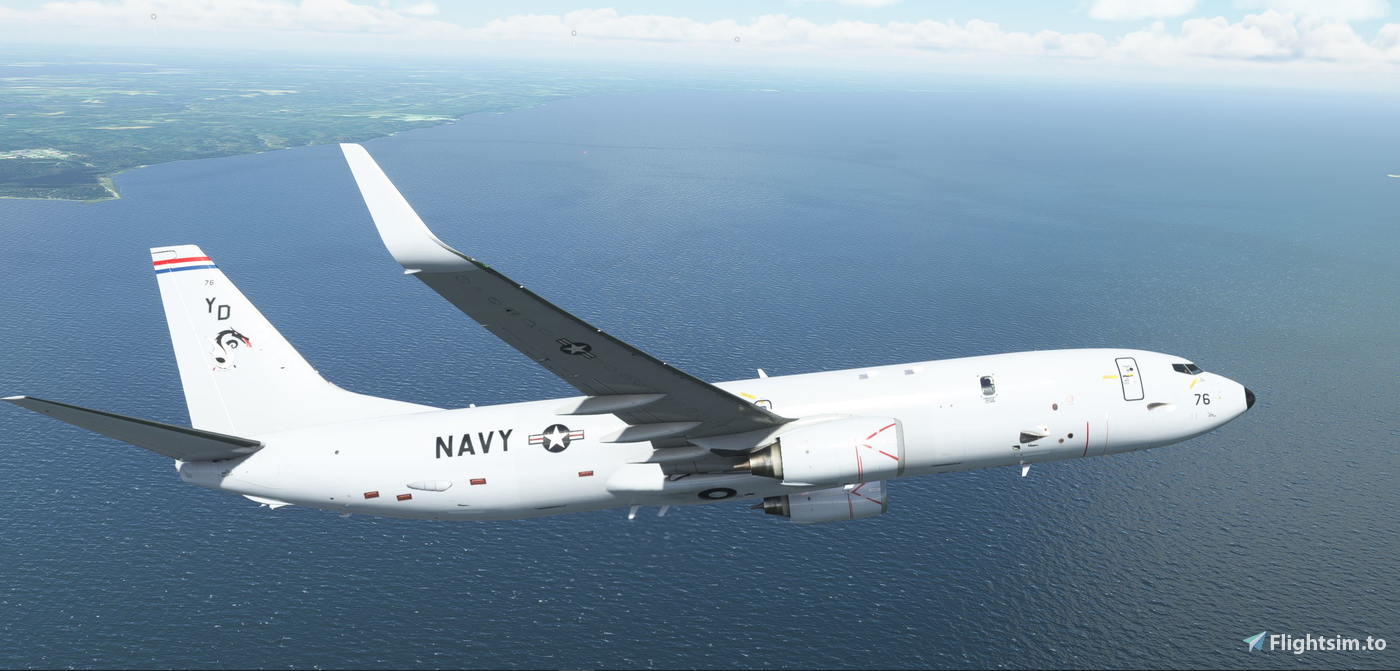 PMDG 737-800 P-8A of VP-4, the Skinny Dragons of NAS Whidbey Island ...