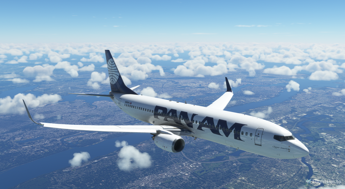 PMDG 737-800 - Pan Am (Modern Livery) [Fictional] for Microsoft Flight Simulator | MSFS