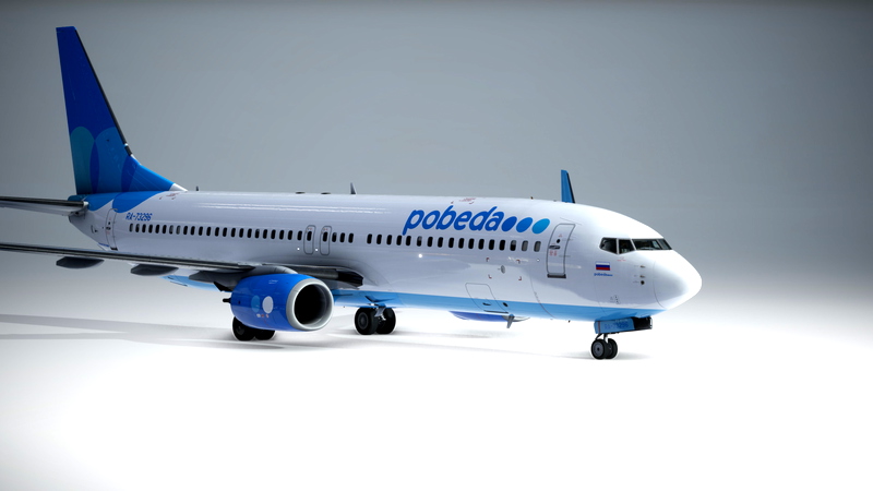 PMDG 737-800 | Pobeda (RA-73225), (RA-73296) 8K | With cabin for Microsoft Flight Simulator | MSFS