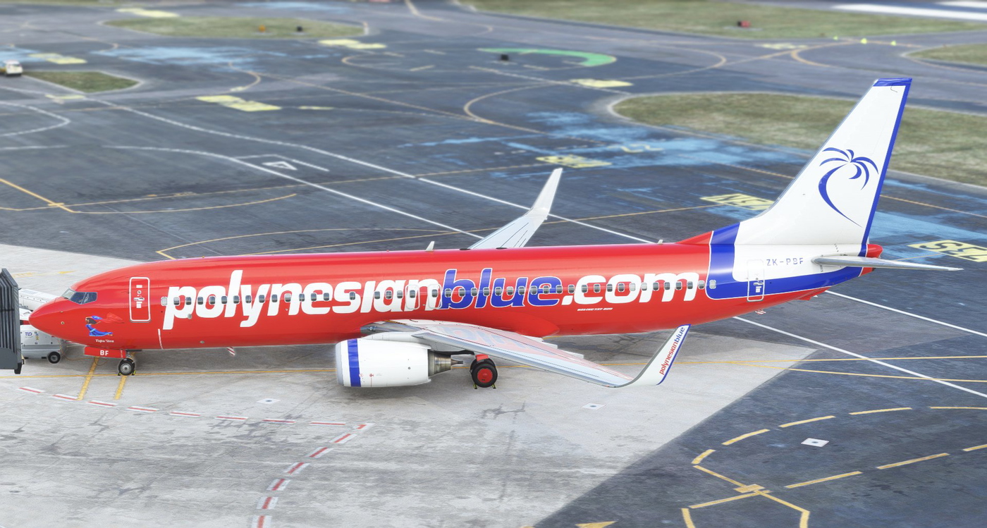 PMDG 737-800 Polynesian Blue - ZK-PBF for Microsoft Flight Simulator | MSFS