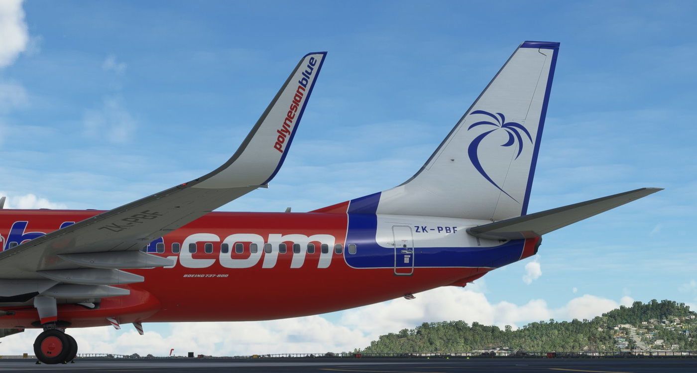 PMDG 737-800 Polynesian Blue - ZK-PBF for Microsoft Flight Simulator | MSFS