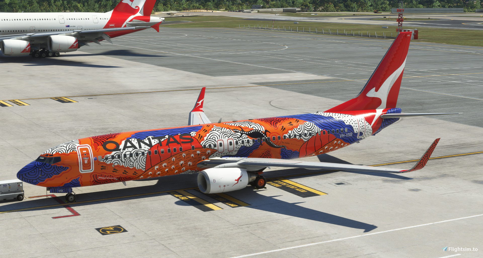 PMDG 737-800 Qantas - VH-VXB Yananyi Dreaming (Silver Roo Fictional ...