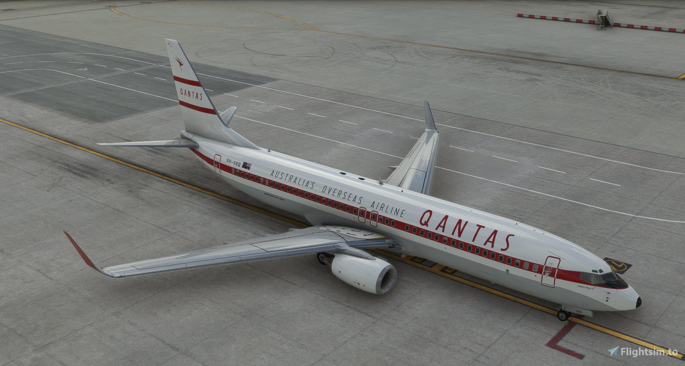 PMDG 737-800 Qantas - VH-VXQ Retro Roo II for Microsoft Flight ...