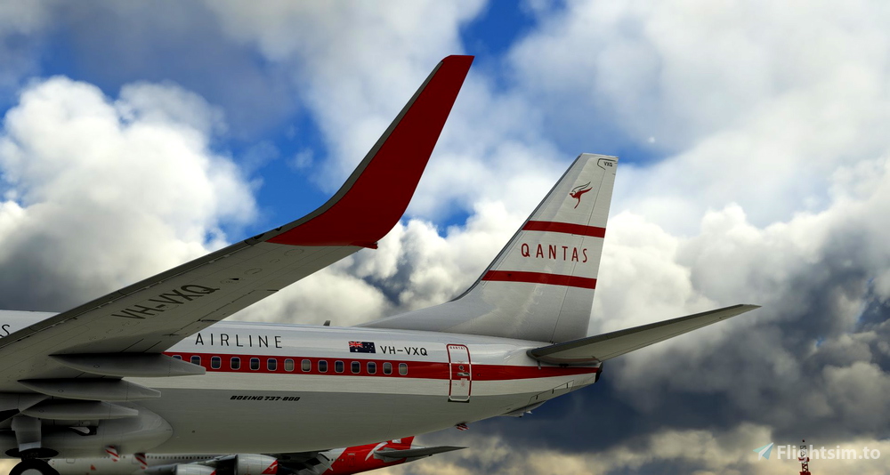PMDG 737-800 Qantas - VH-VXQ Retro Roo II for Microsoft Flight ...