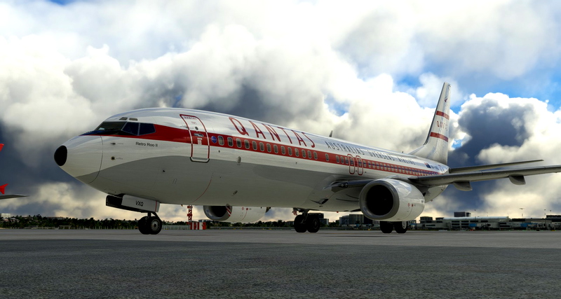 PMDG 737-800 Qantas - VH-VXQ Retro Roo II for Microsoft Flight ...