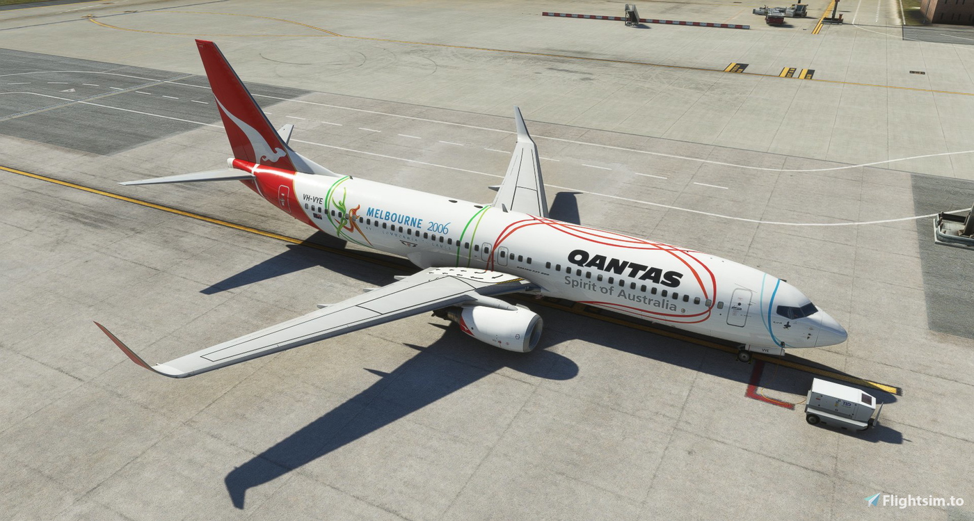PMDG 737-800 Qantas - VH-VYE Melbourne 2006 Commonwealth Games для ...